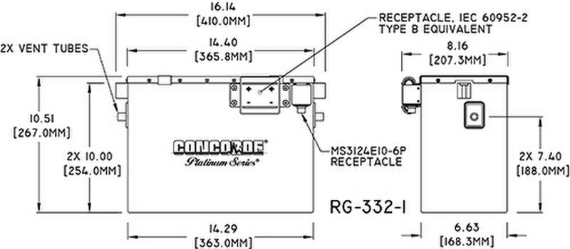 Buy Concorde Battery RG-332-1 24v Aircraft Battery | Pilot John