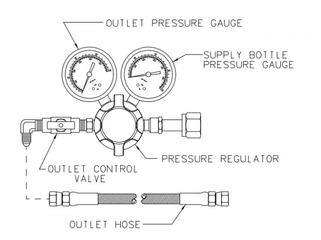 Shop Tronair 20-4502-6000 – 1-Bottle Aircraft Oxygen Regulator, 0 to ...