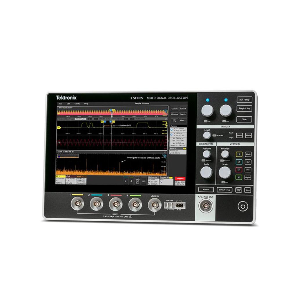 Shop Tektronix MSO24-2-BW-500 - 2 Series MSO Portable Mixed Signal Oscilloscope - 4 Channel 500 ...