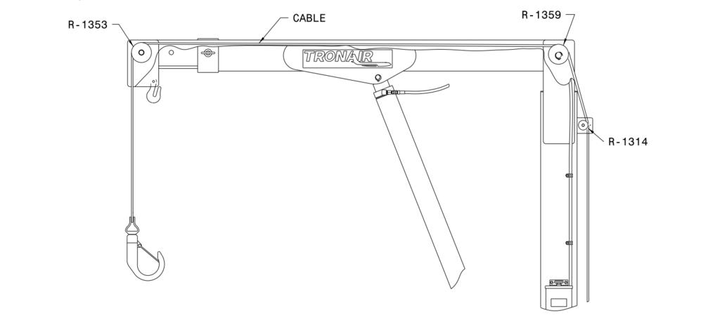 Tronair K-2953 - Heavy-Duty Hand Winch Kit for Hydraulic Utility Crane ...
