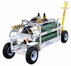 4 Bottle Aircraft Combo Oxygen / Nitrogen Cart Complete | Pilot John