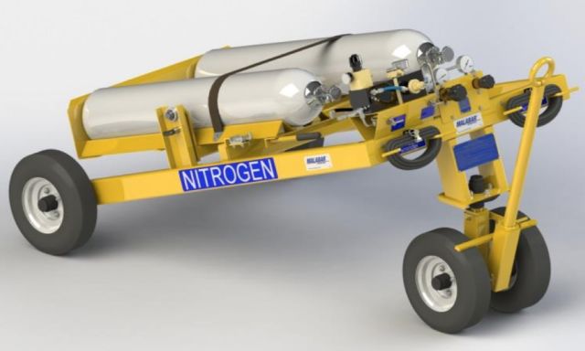 Malabar 8957-N2 – Towable 2-Bottle Aircraft Nitrogen Cart | Pilot John