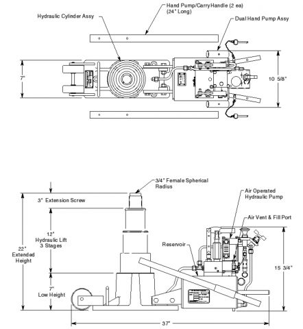 Buy Malabar 8919 45 Ton "Fly-Away" Axle Jack | Pilot John