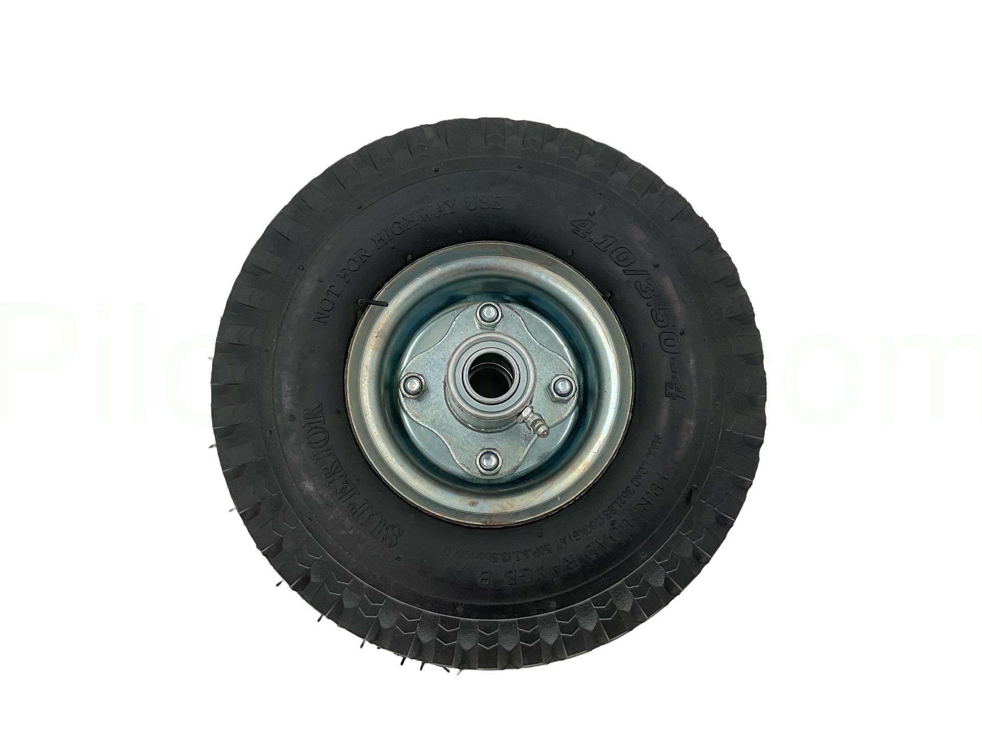 Shop FoxCart 401-0027-016 Wheel/Tire Assembly – 10”, Silver Rim, 4.10/3 ...