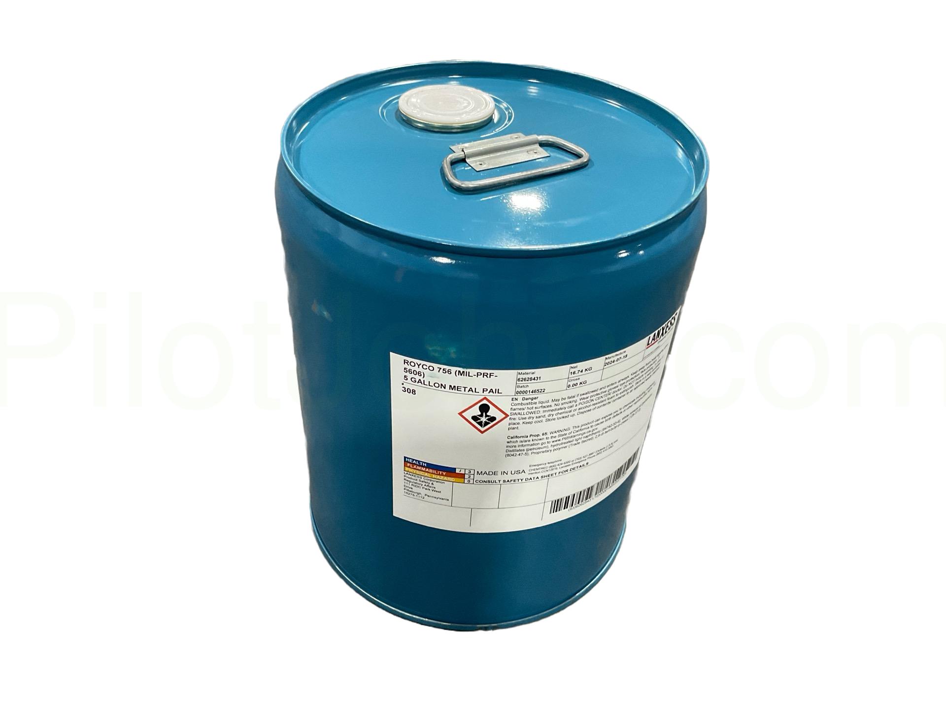 Shop Royco 756 Aircraft Hydraulic Fluid, 5 Gallons | MIL-PRF-5606 | 756-5GL