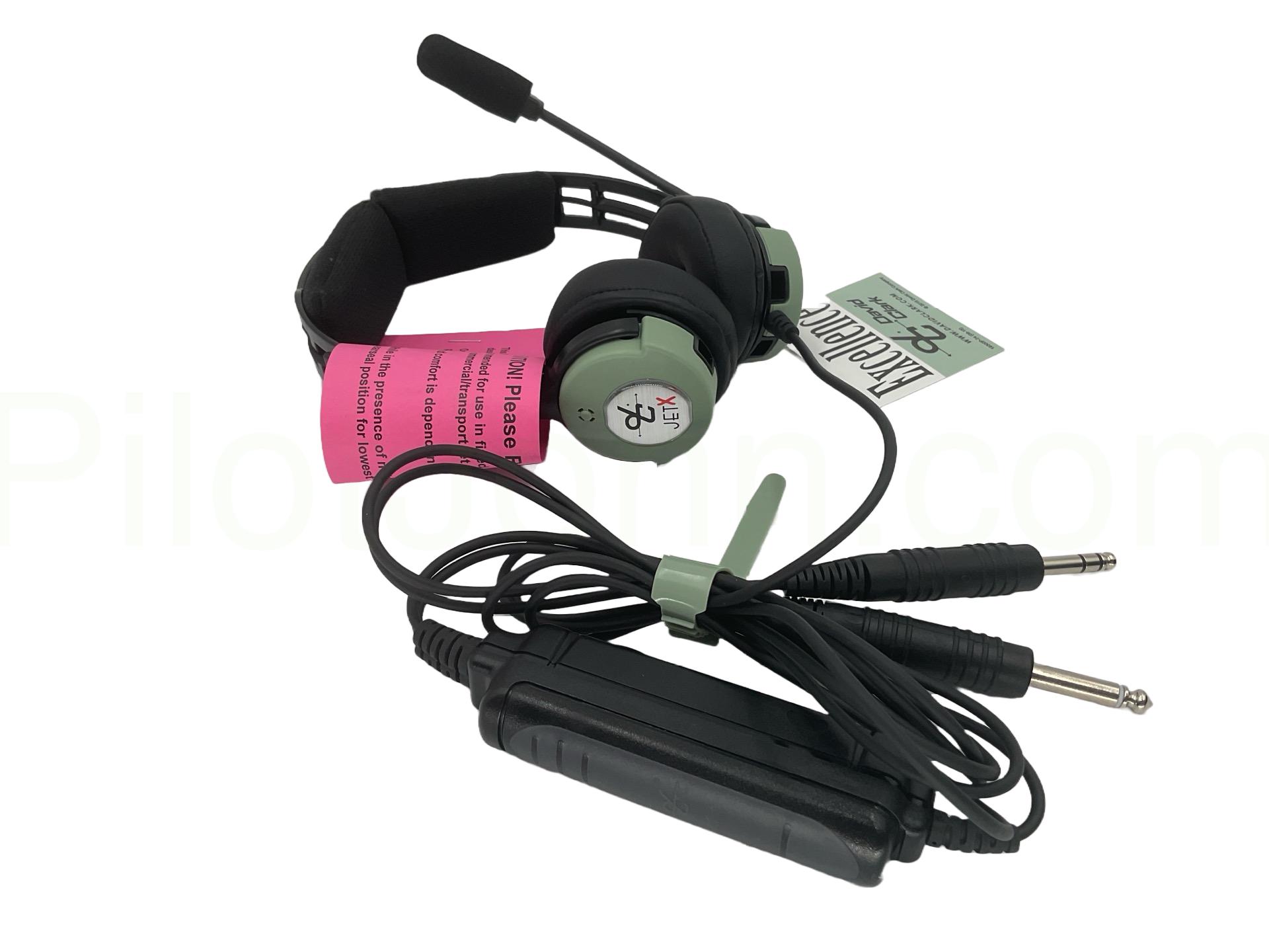 Shop the David Clark 43107G-01 - JET-X ENC Pilot Headset, Dual Plug ...