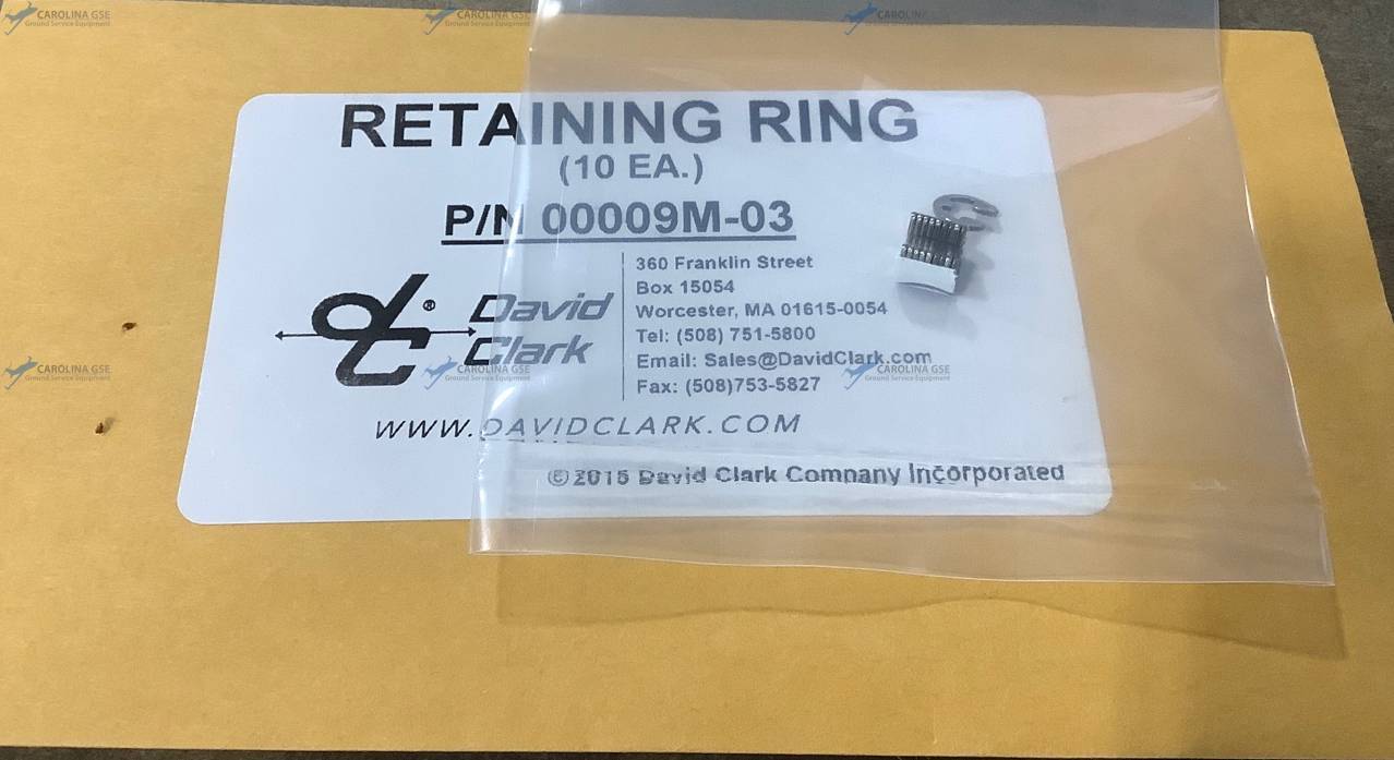 Buy David Clark 00009M-03 - Retaining Ring - Pack of 10 | Pilot John