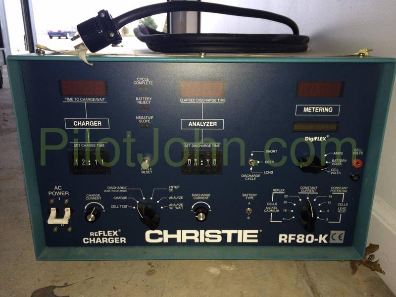 Used Christie RF80-K Aircraft Battery Charger / Analyzer | Pilot John
