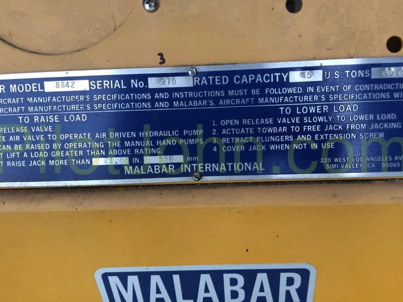 Used Malabar 8842 45 Ton Aircraft Axle Jack | Pilot John