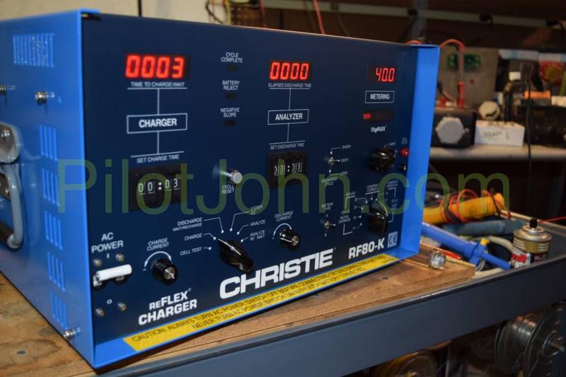 Used Christie RF80-K Aircraft Battery Charger / Analyzer | Pilot John