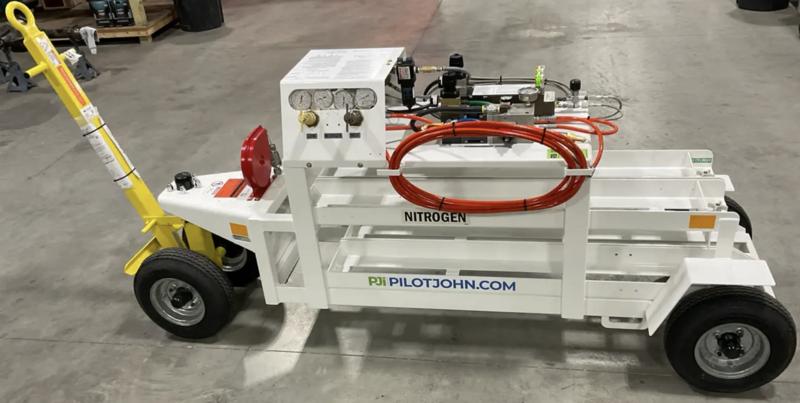 Shop AERO 2000983 4-Bottle Dual Oxygen–Nitrogen Service Cart (Used ...